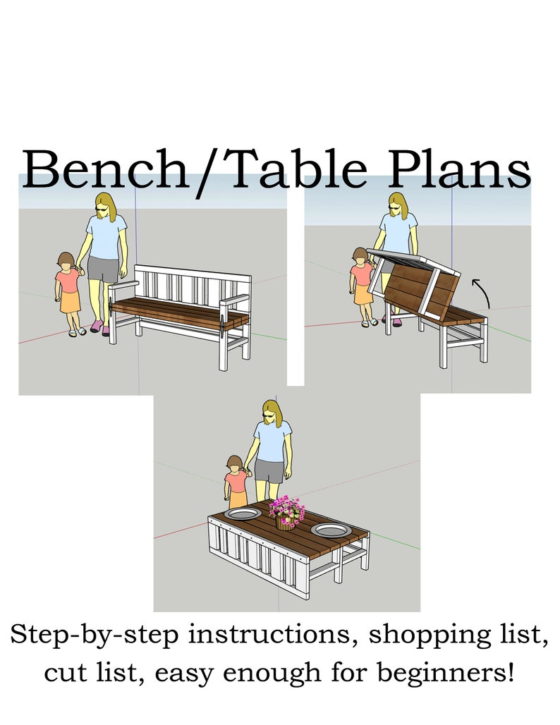 Bench/table Plans - Etsy