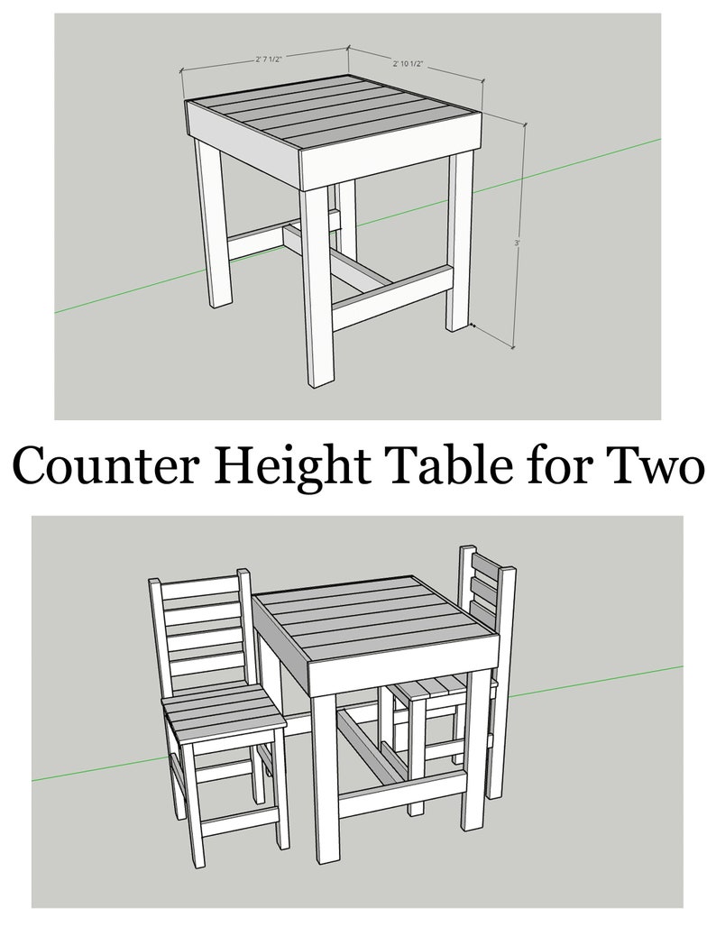 Table for Two Plans - Etsy