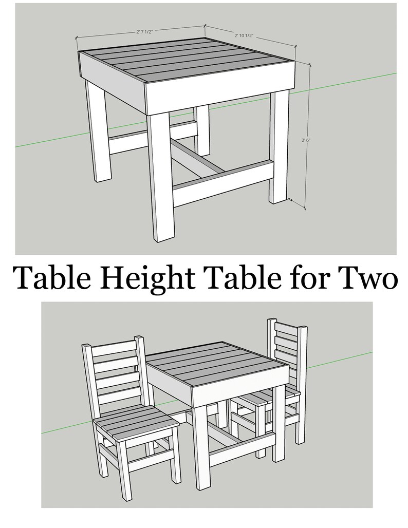 Table for Two Plans - Etsy
