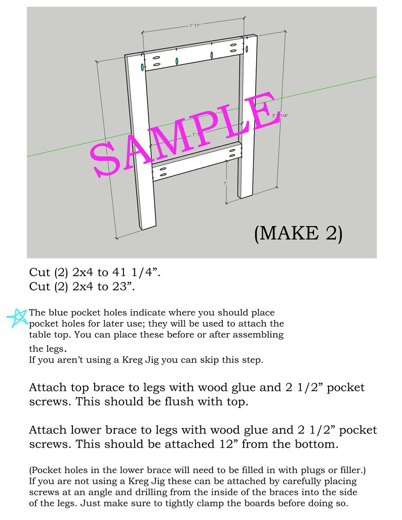 Table for Two Plans - Etsy