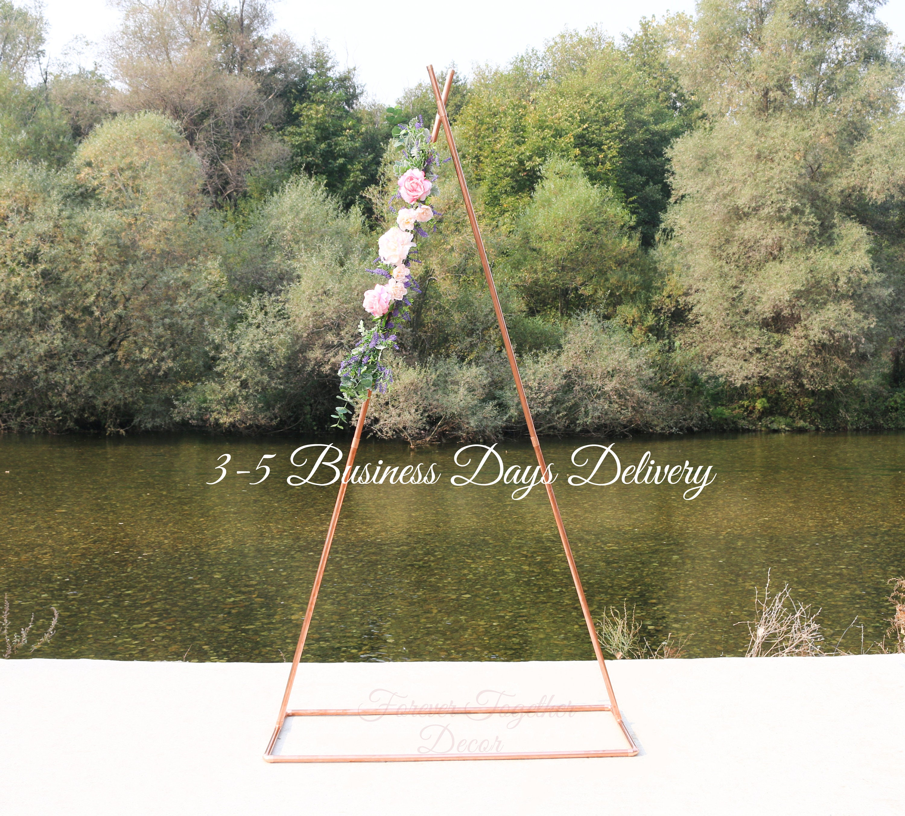 Triangle Wedding Arch Geometric Wedding Backdrop Copper | Etsy