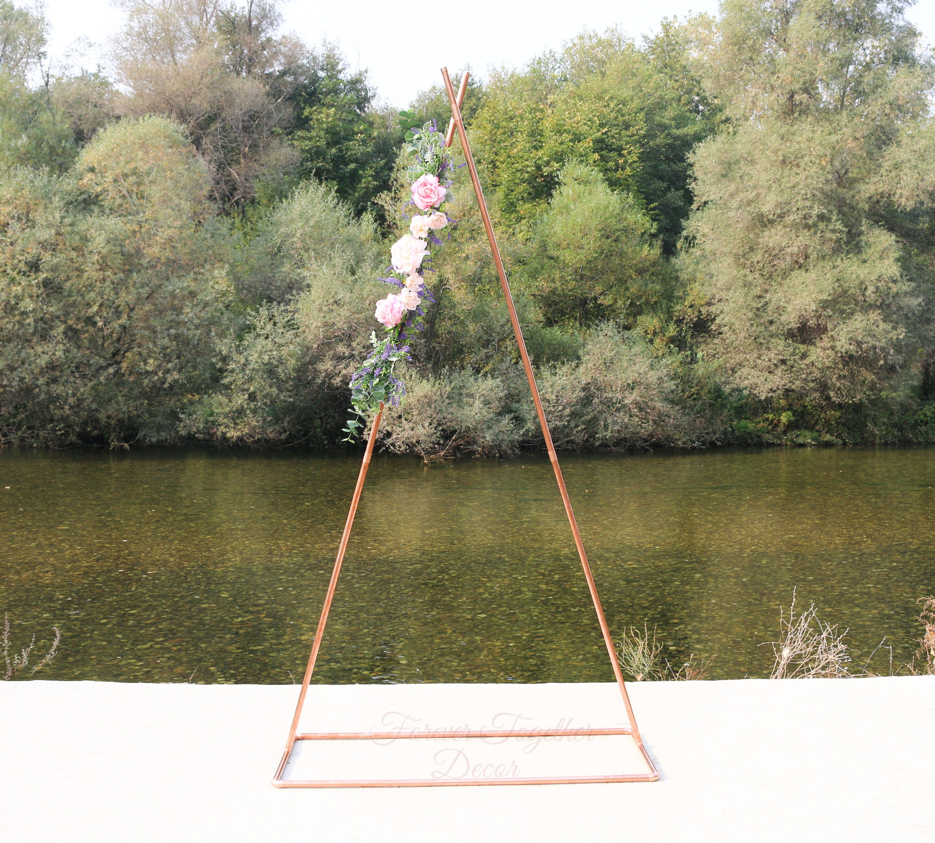 Triangle Wedding Arch Geometric Wedding Backdrop Copper | Etsy