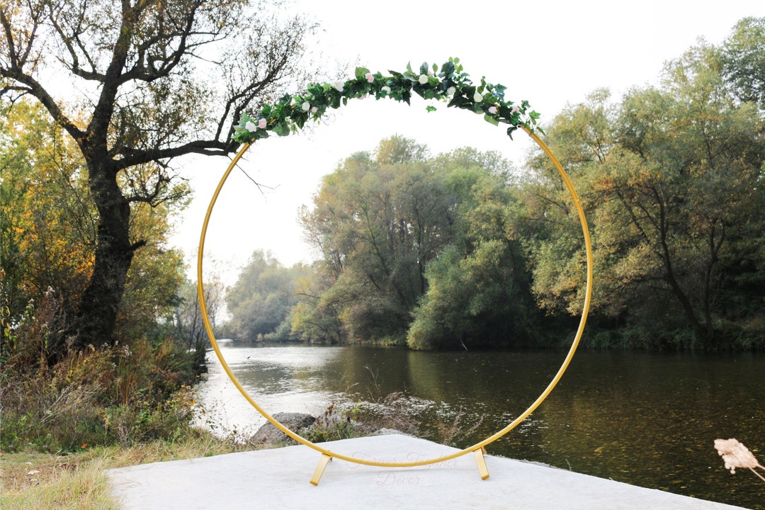 Gold Metal Round Wedding Arch Round Wedding Backdrop Wedding - Etsy
