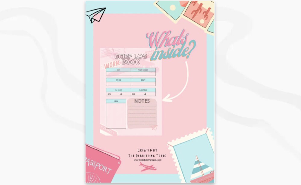 Aircraft Cabin Crew Log Book Briefing Book - Etsy