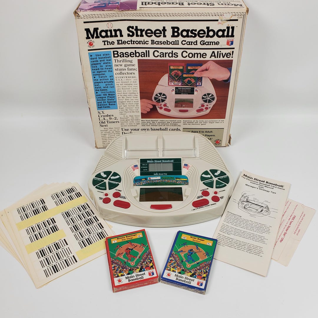 Vintage Baseball Card Game Main Street 100% Complete 1980s Electronic ...