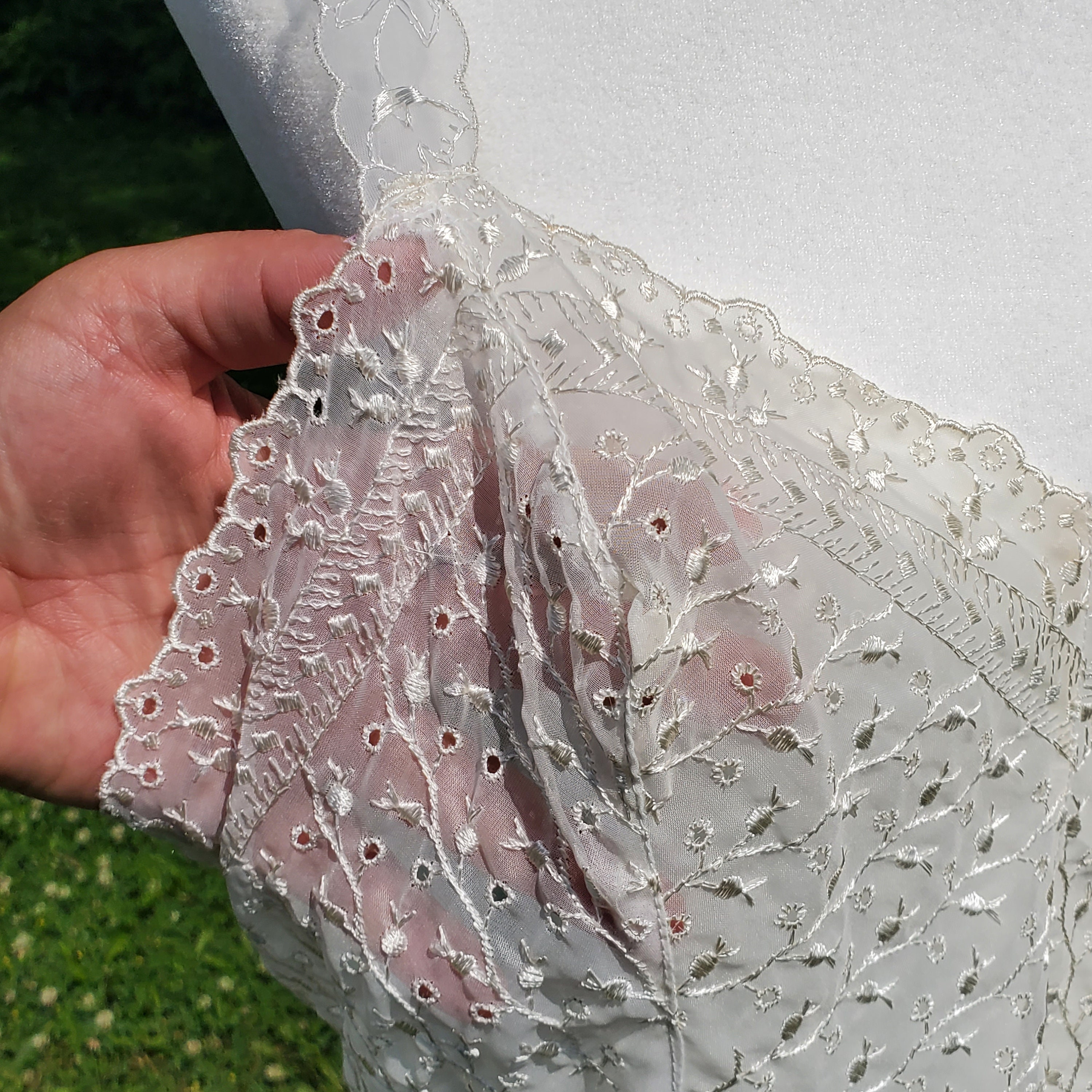 Vintage Dore Lingerie Negligee Full Slip Dress Sheer Lace M L Nightgown Ivory - Etsy