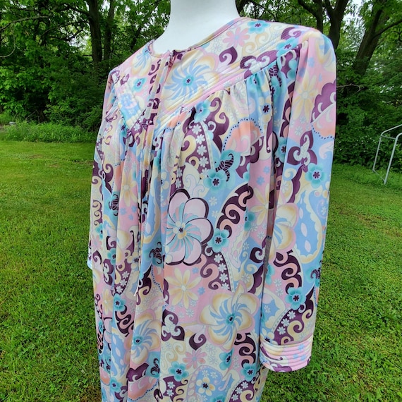 Vintage Muumuu Nightgown Modest 1970s Disco Full Leng… - Gem
