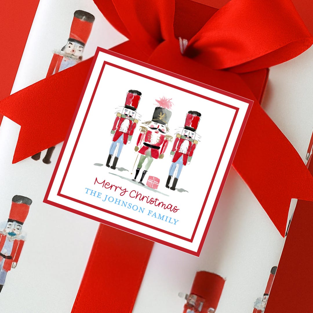Christmas Nutcracker Gift Tags Personalized Nutcracker Holiday Gift ...