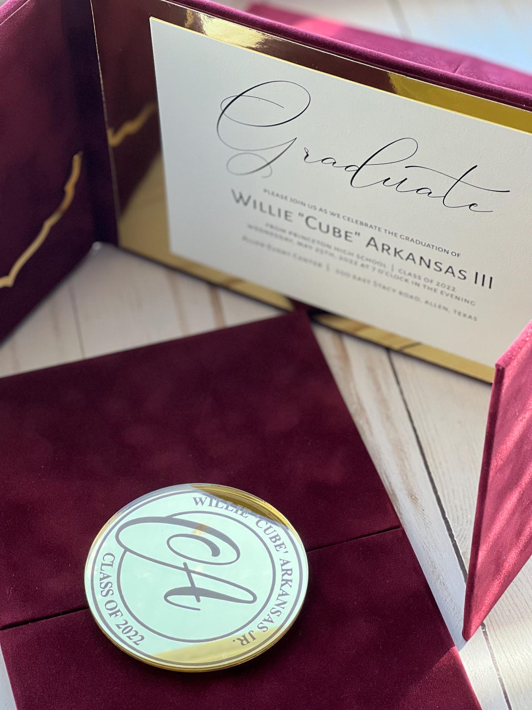 Graduation Mirror Acrylic Invitations Personalized Wedding and ...