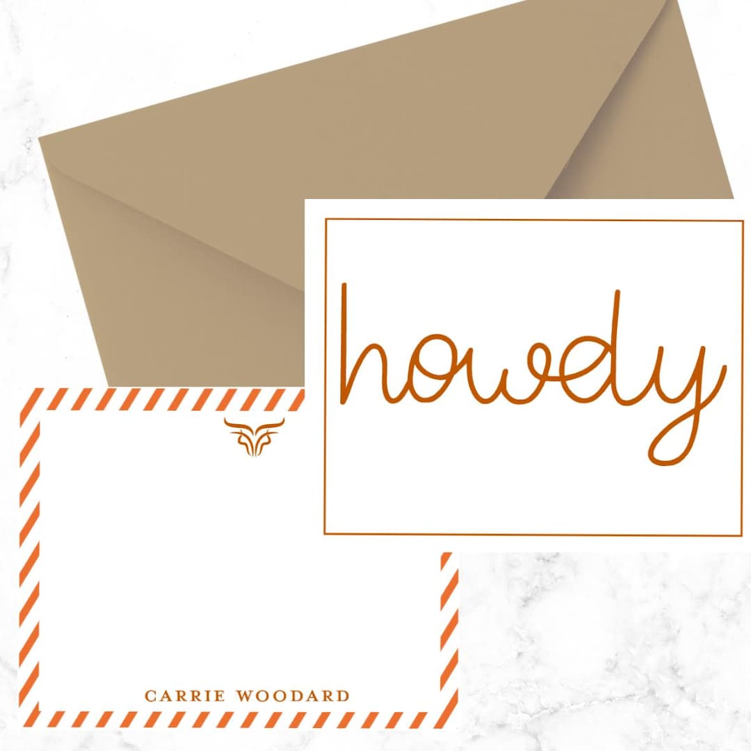 Personalized Texas Stationery University Stationery Gifts Personalized ...