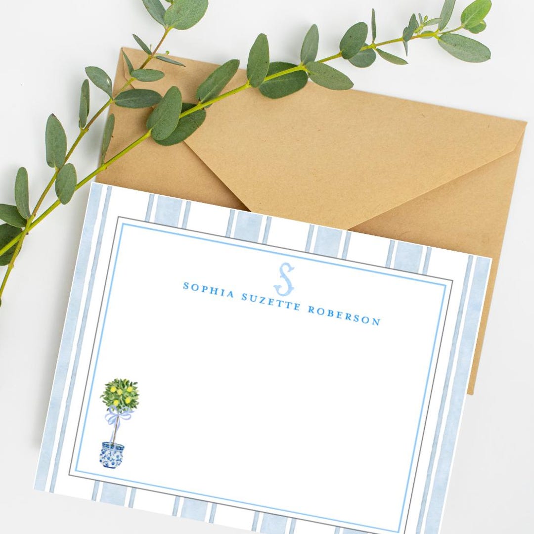Lemon Tree Topiary Stationery Lemon Stationery Mother's Day Gift Womens ...