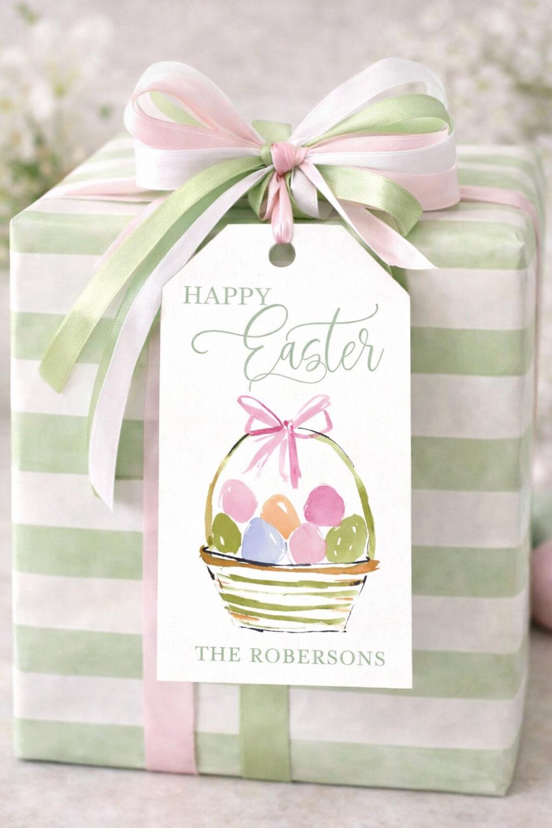 Watercolor Easter Tags Spring Gift Tags Easter Baskets Kids Treats ...
