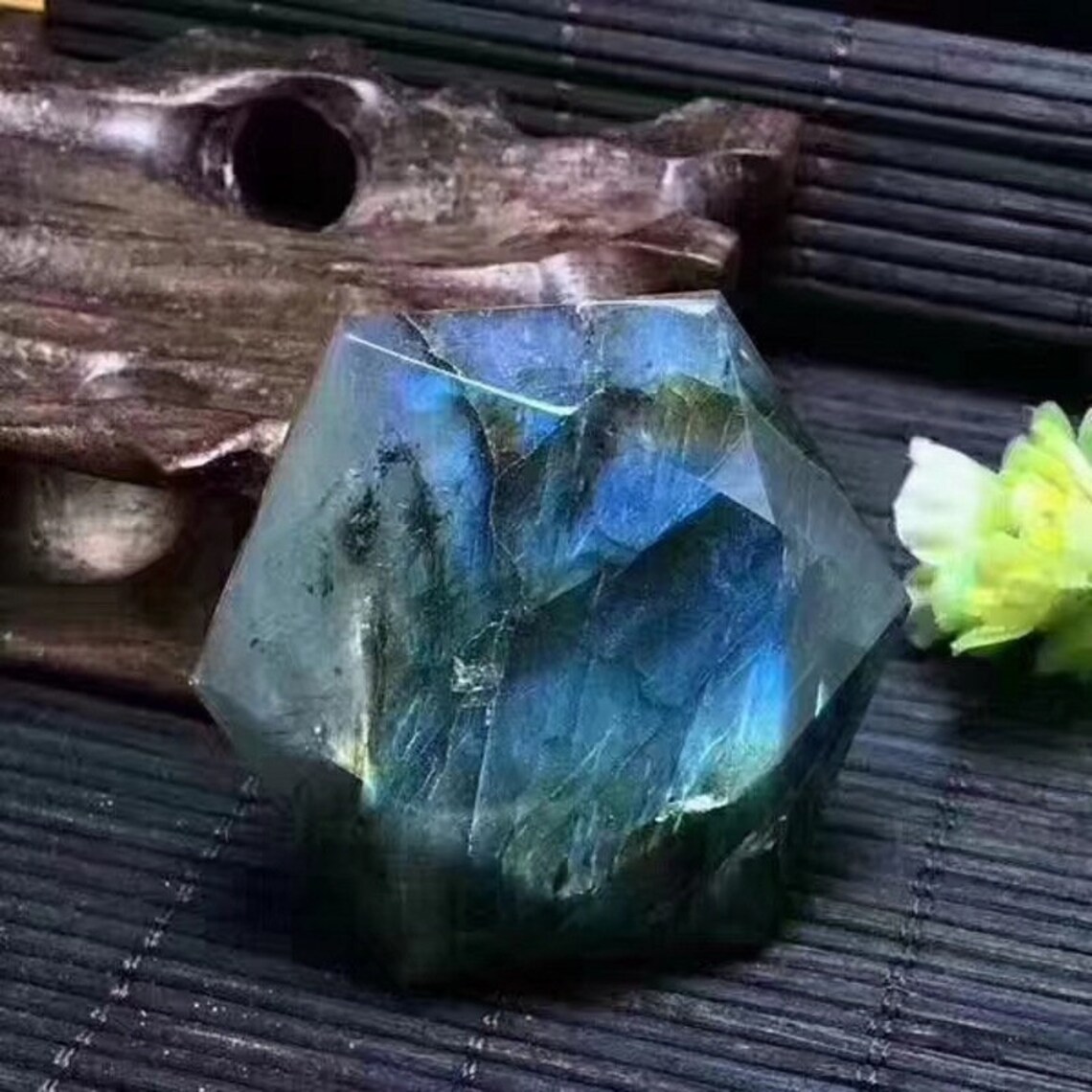 Labradorite Hexagon Shaped Crystal Palm Worry Stone - Etsy