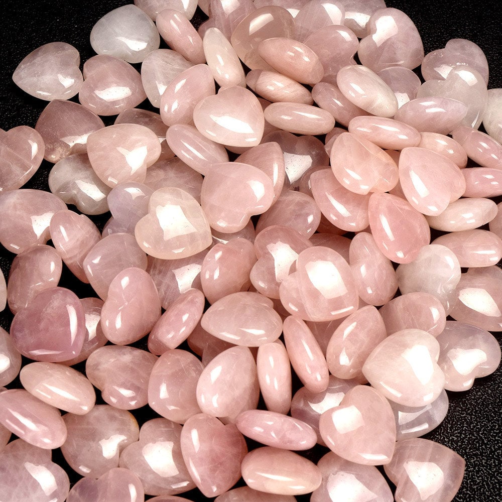 Rose Quartz Heart Rose Quartz Pocket Stone Healing Crystals - Etsy