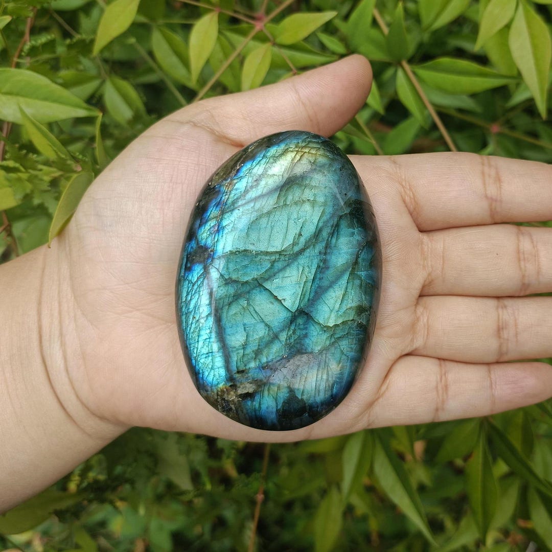 XXL Labradorite Palm Stone 70-80mm - Etsy