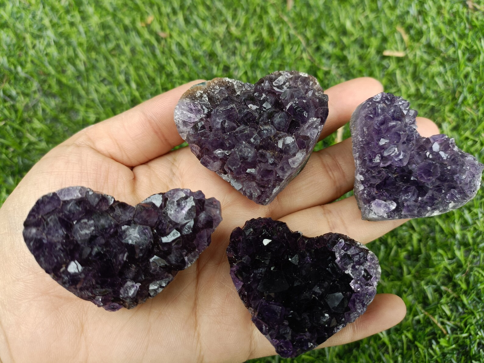 Amethyst Heart Cluster 40-50mm - Etsy