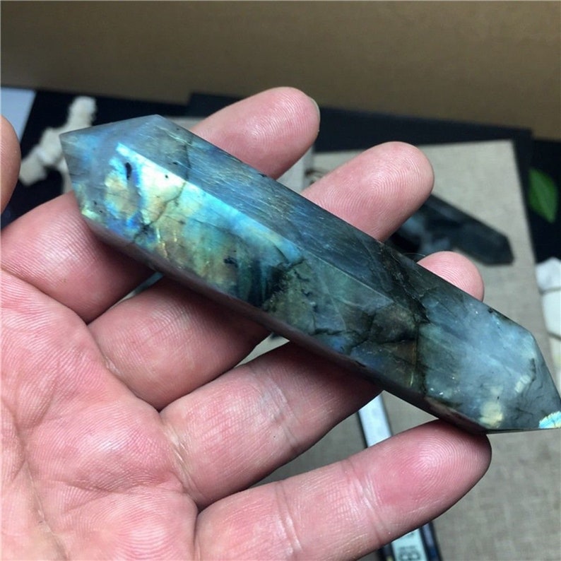 Large Labradorite Double Terminated Crystal Point Wand - Etsy