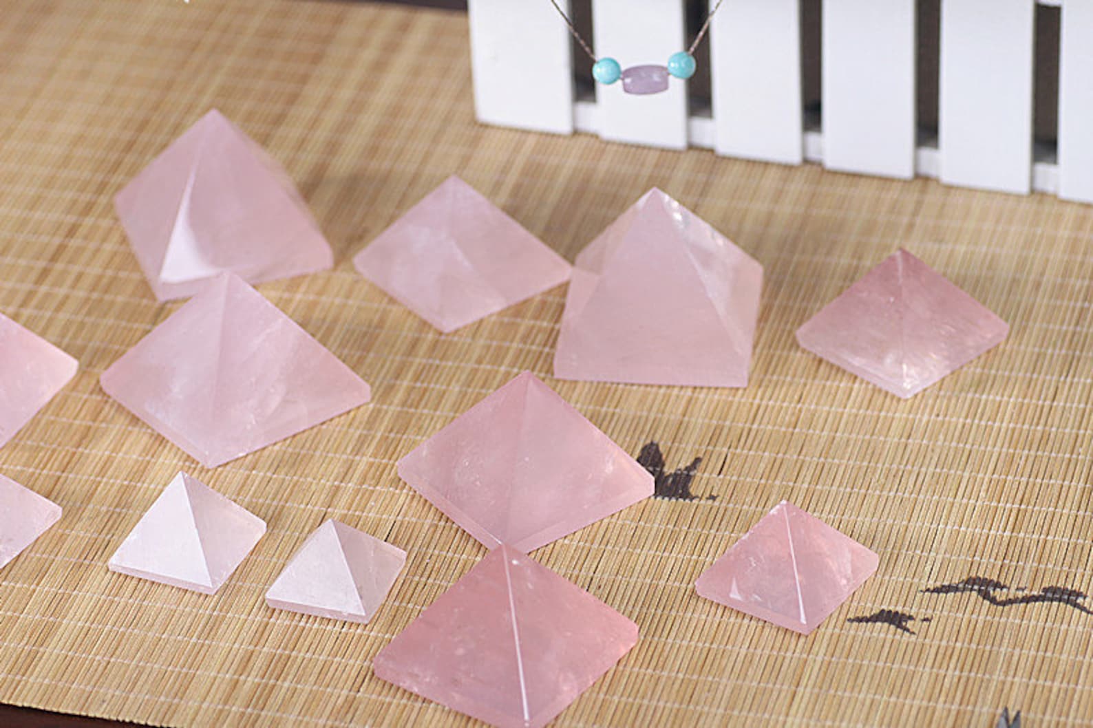 Rose Quartz Pyramid Crystal Pyramid in Many Sizes - Etsy