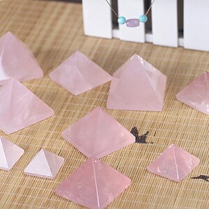 Rose Quartz Pyramid, Crystal Pyramid in Many Sizes - Etsy