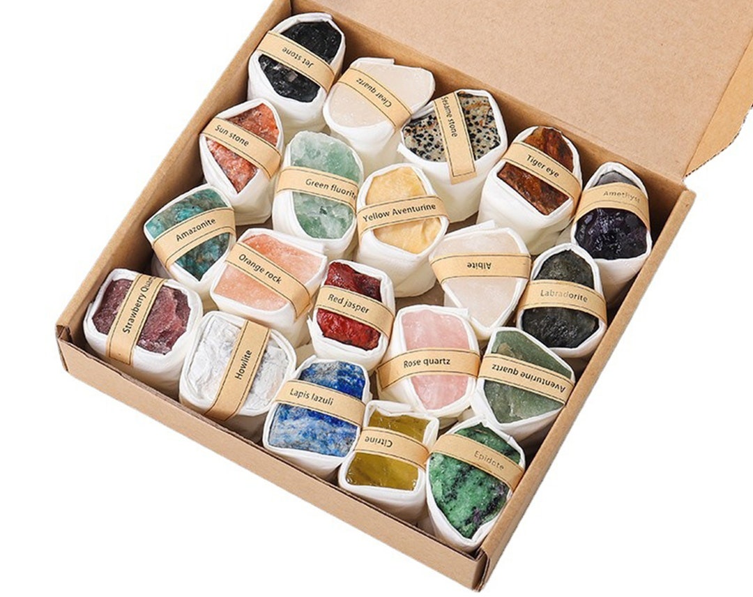 Large Raw Crystal Gift Box Set for Beginners Choose Quantity - Etsy