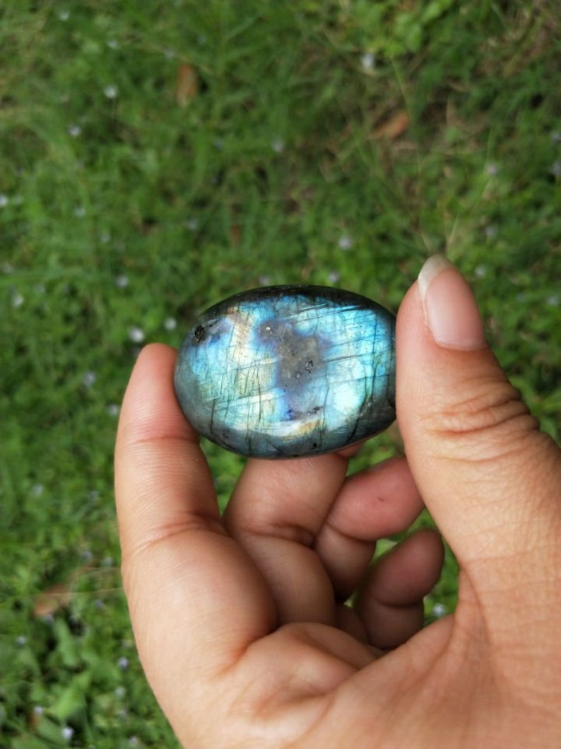 Flashy Labradorite Palm Stone in 3 Sizes - Etsy