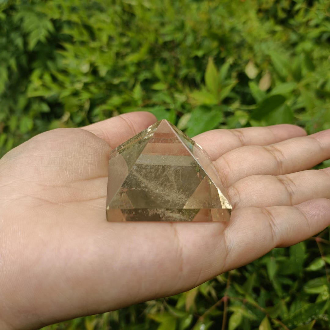 Citrine (heat Treated) Pyramid - Crystal Pyramid 30mm 40mm 50mm - Etsy