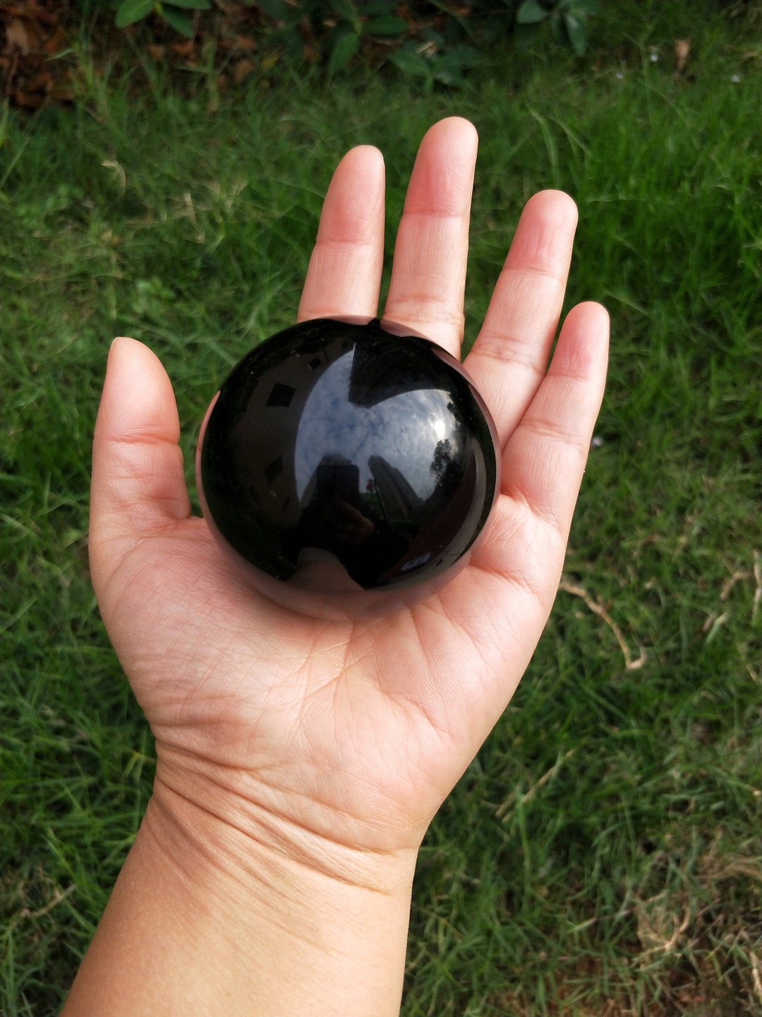 Black Obsidian Crystal Ball Sphere 60mm 2.36 - Etsy