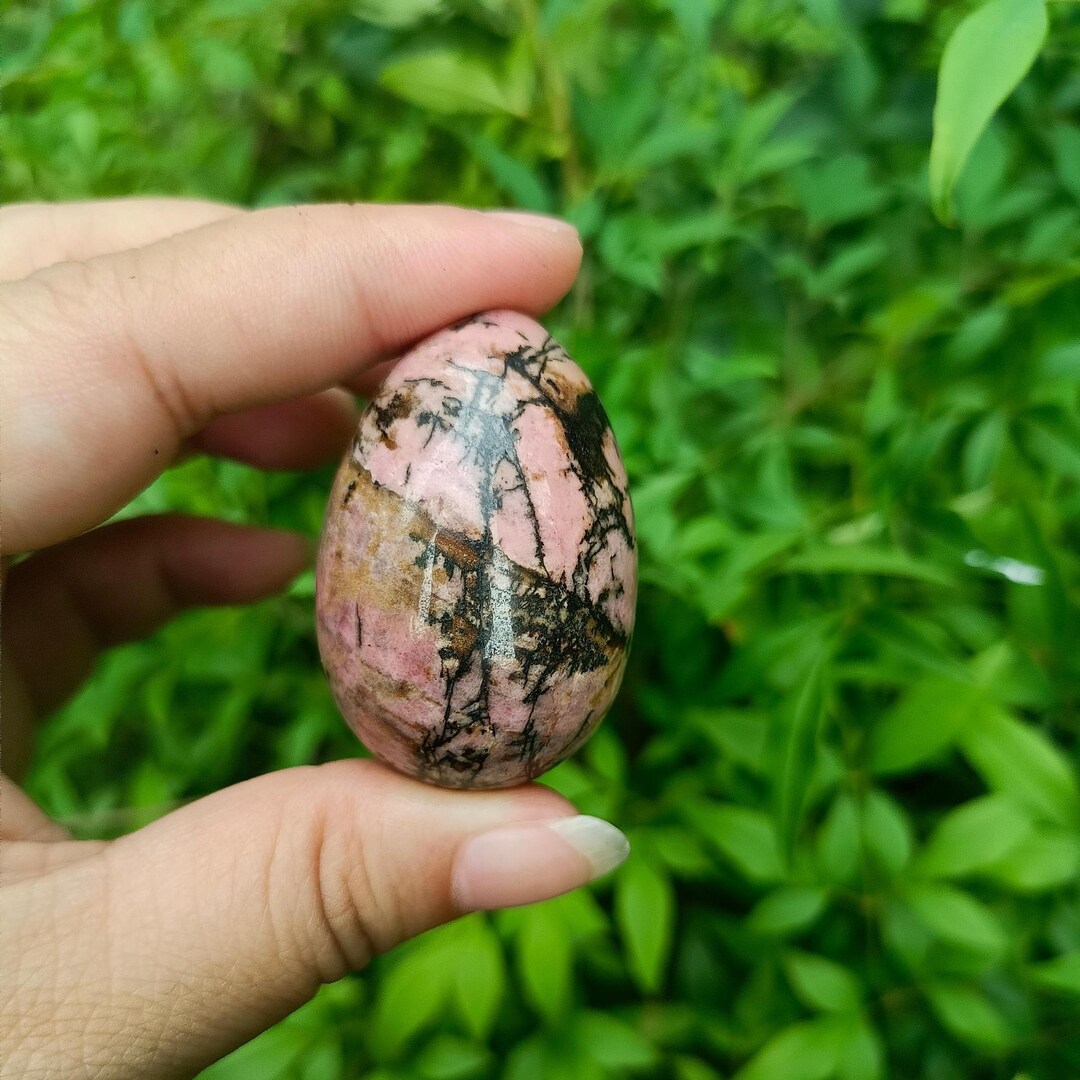 Rhodonite Egg in 3 Sizes - Etsy