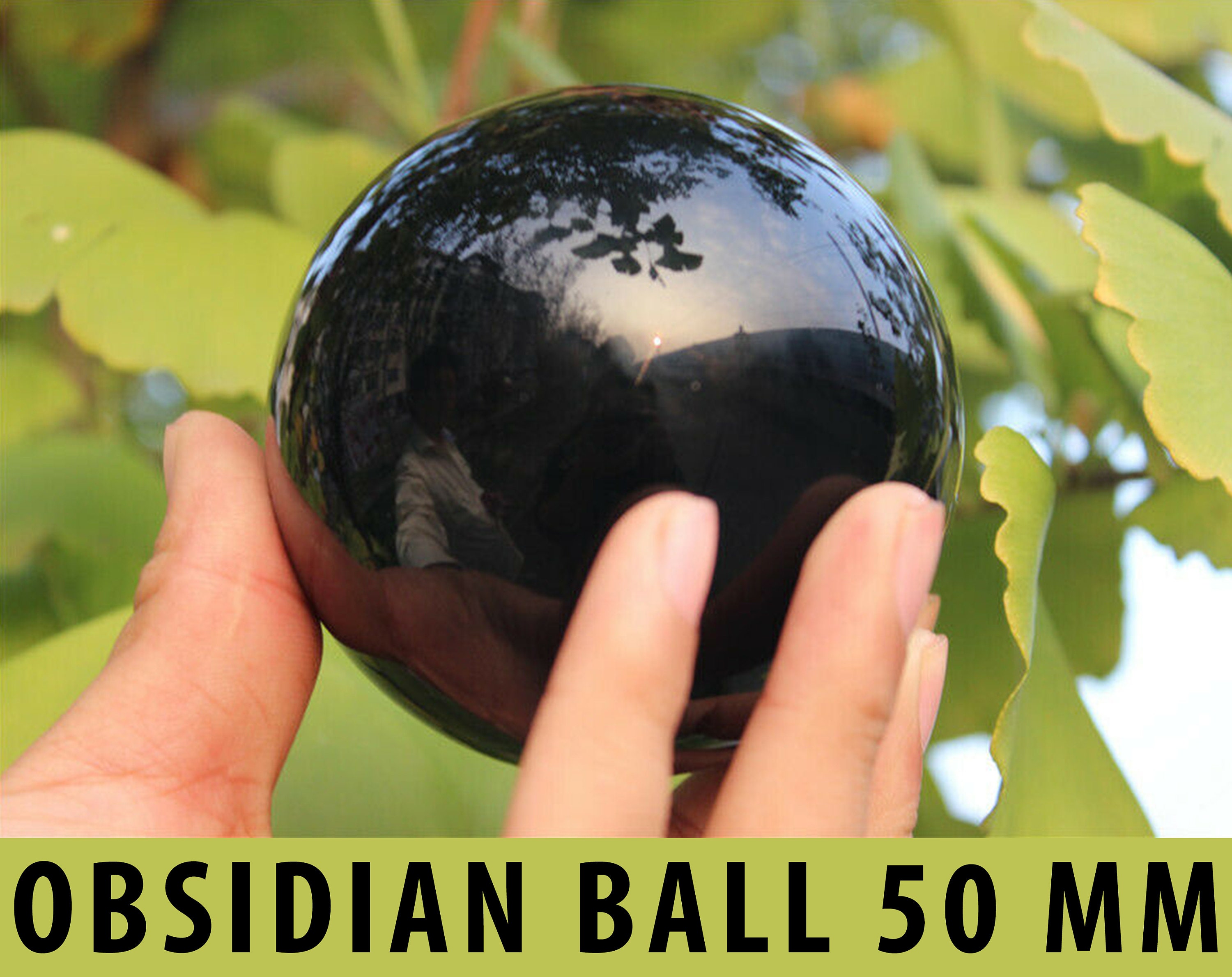 Black Obsidian Crystal Ball Sphere 50mm 1.96 - Etsy