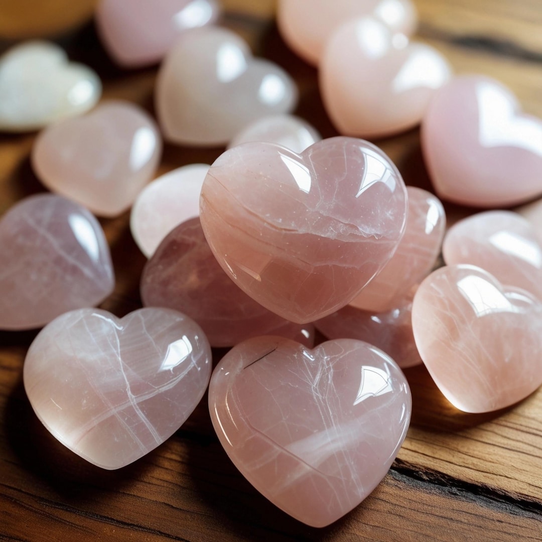 Bulk Rose Quartz Hearts as Wedding Favors for Guests: 10, 50, 100 Sets ...