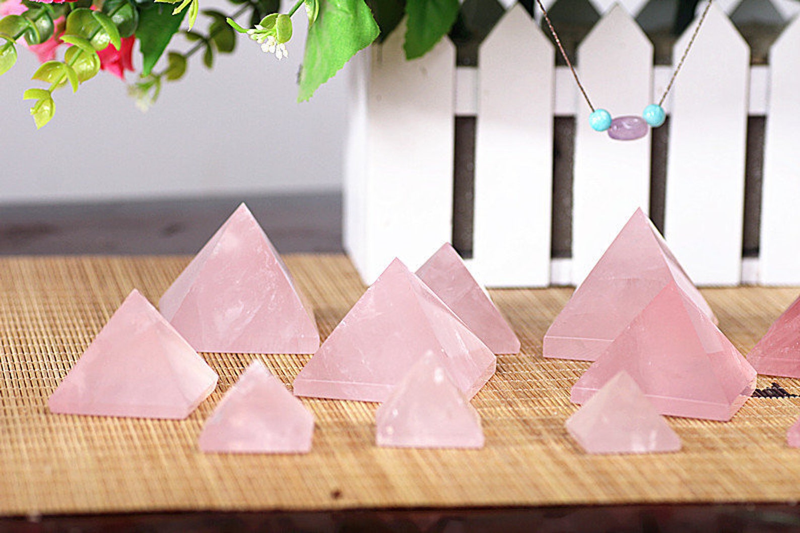 Rose Quartz Pyramid Crystal Pyramid in Many Sizes - Etsy