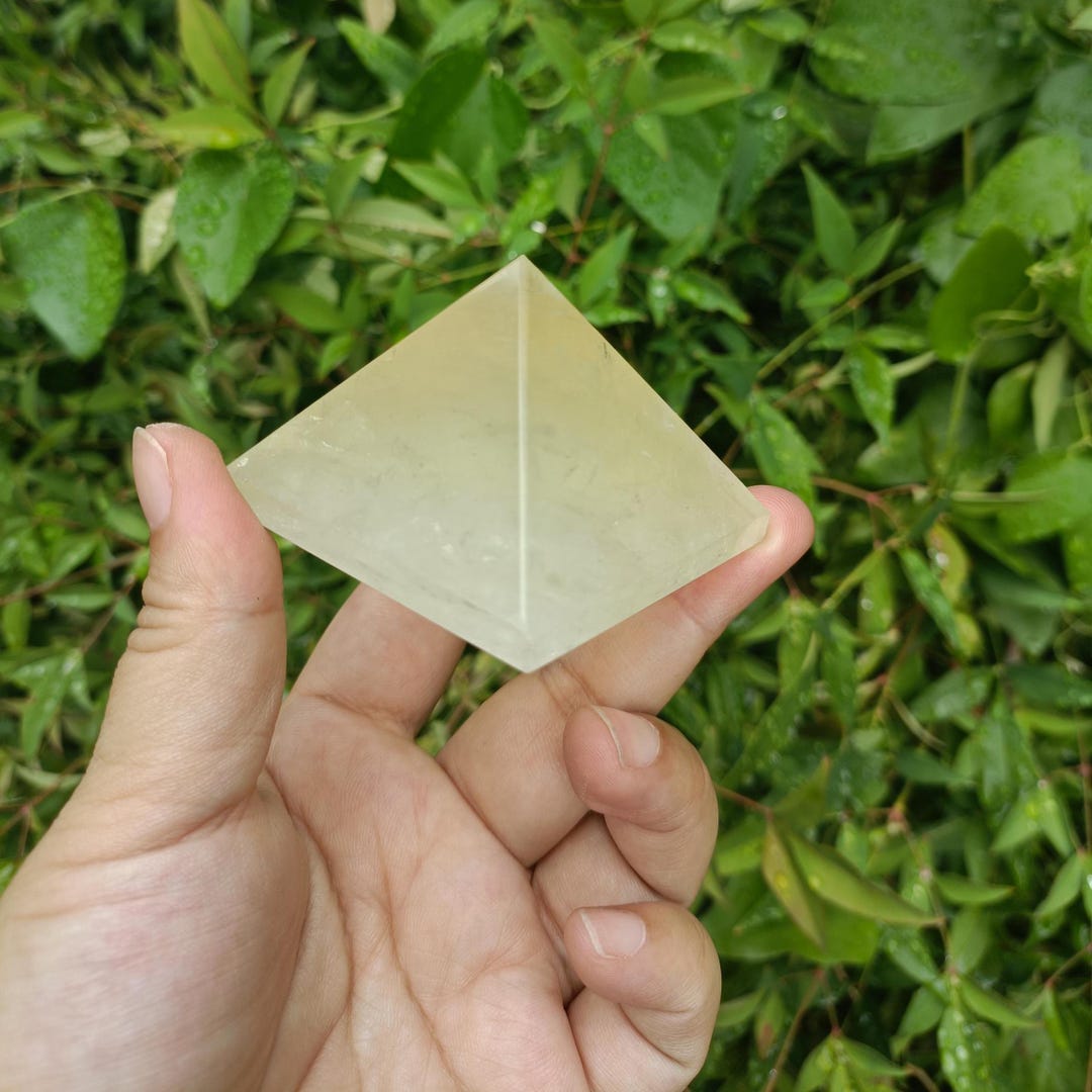 Citrine (heat Treated) Pyramid - Crystal Pyramid 30mm 40mm 50mm - Etsy