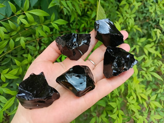 Raw Black Obsidian Chunk 30-50mm - Etsy