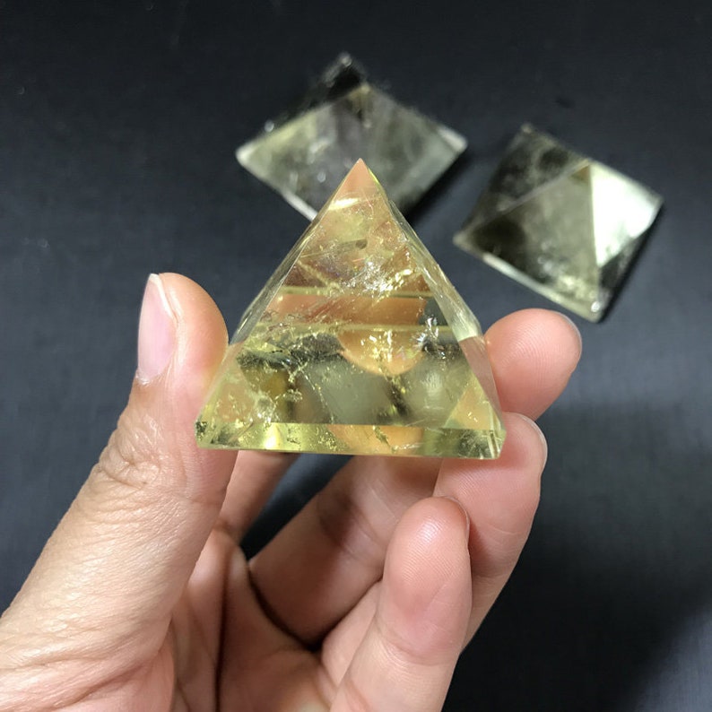 Citrine heat Treated Pyramid Crystal Pyramid 30mm 40mm - Etsy