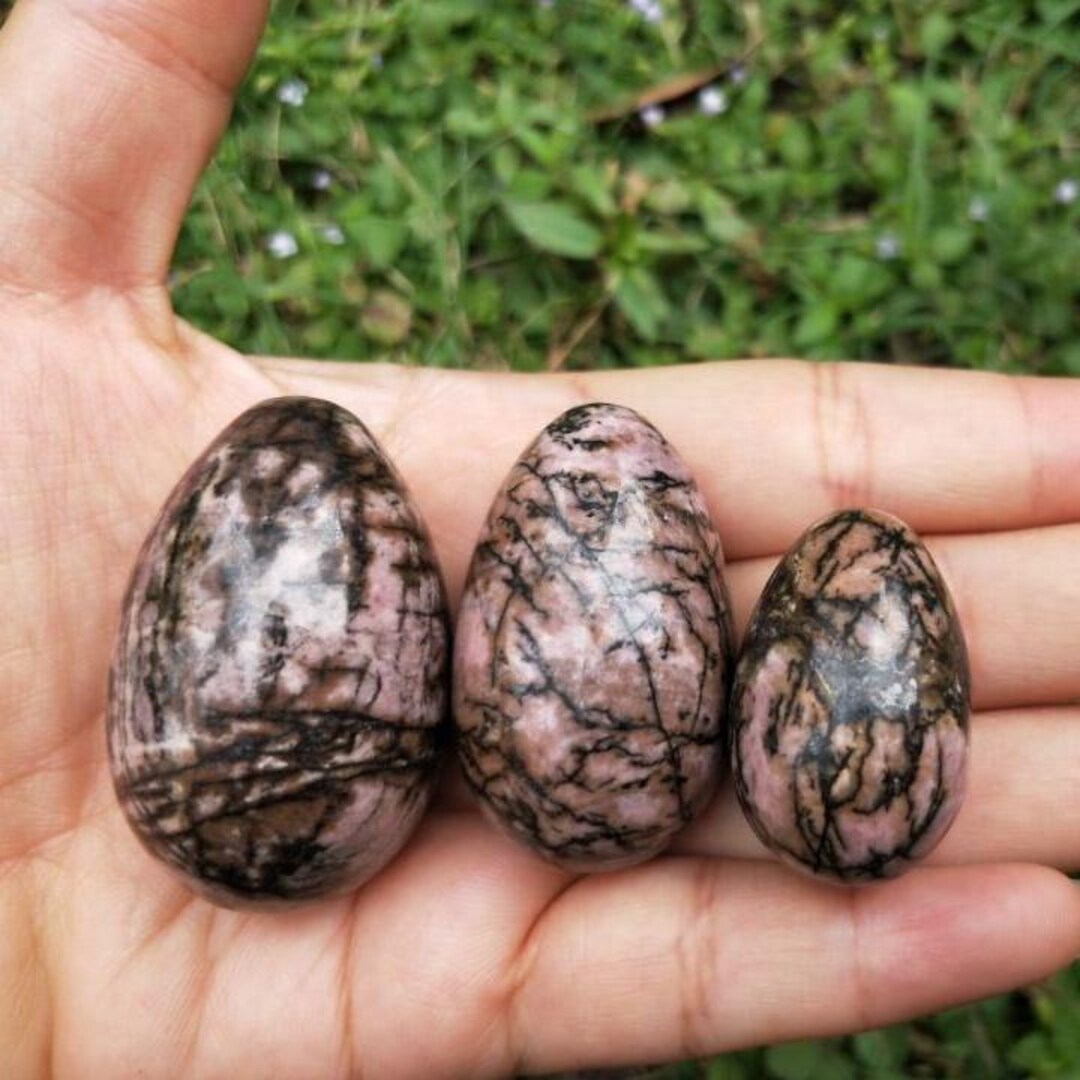 Rhodonite Egg in 3 Sizes - Etsy