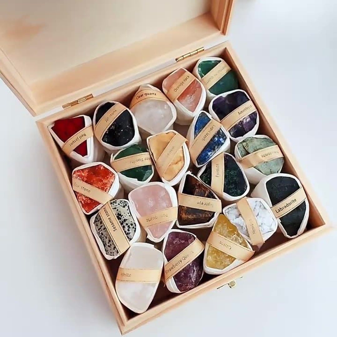 Large Raw Crystal Gift Box Set for Beginners Choose Quantity - Etsy