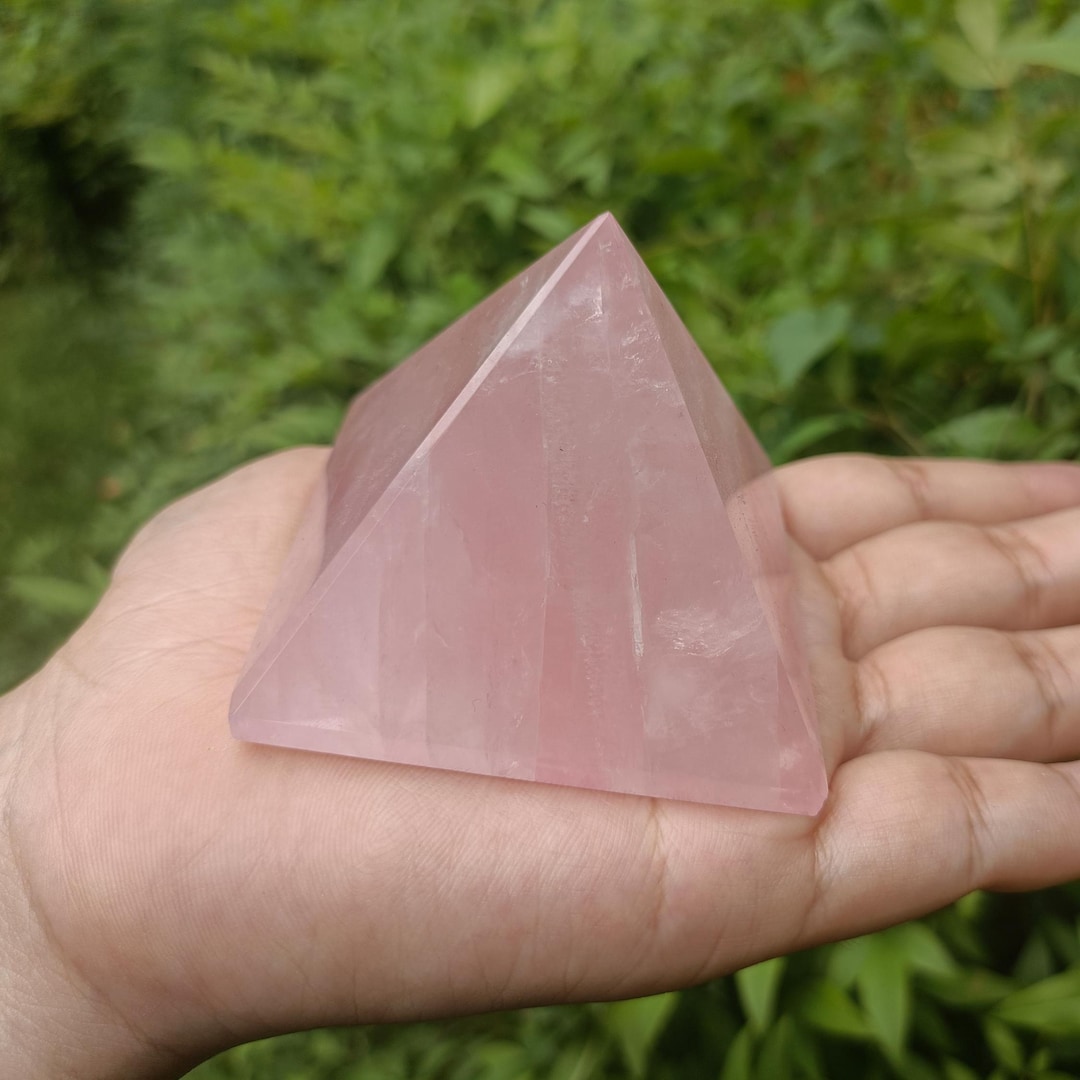 Rose Quartz Pyramid, Crystal Pyramid in Many Sizes - Etsy
