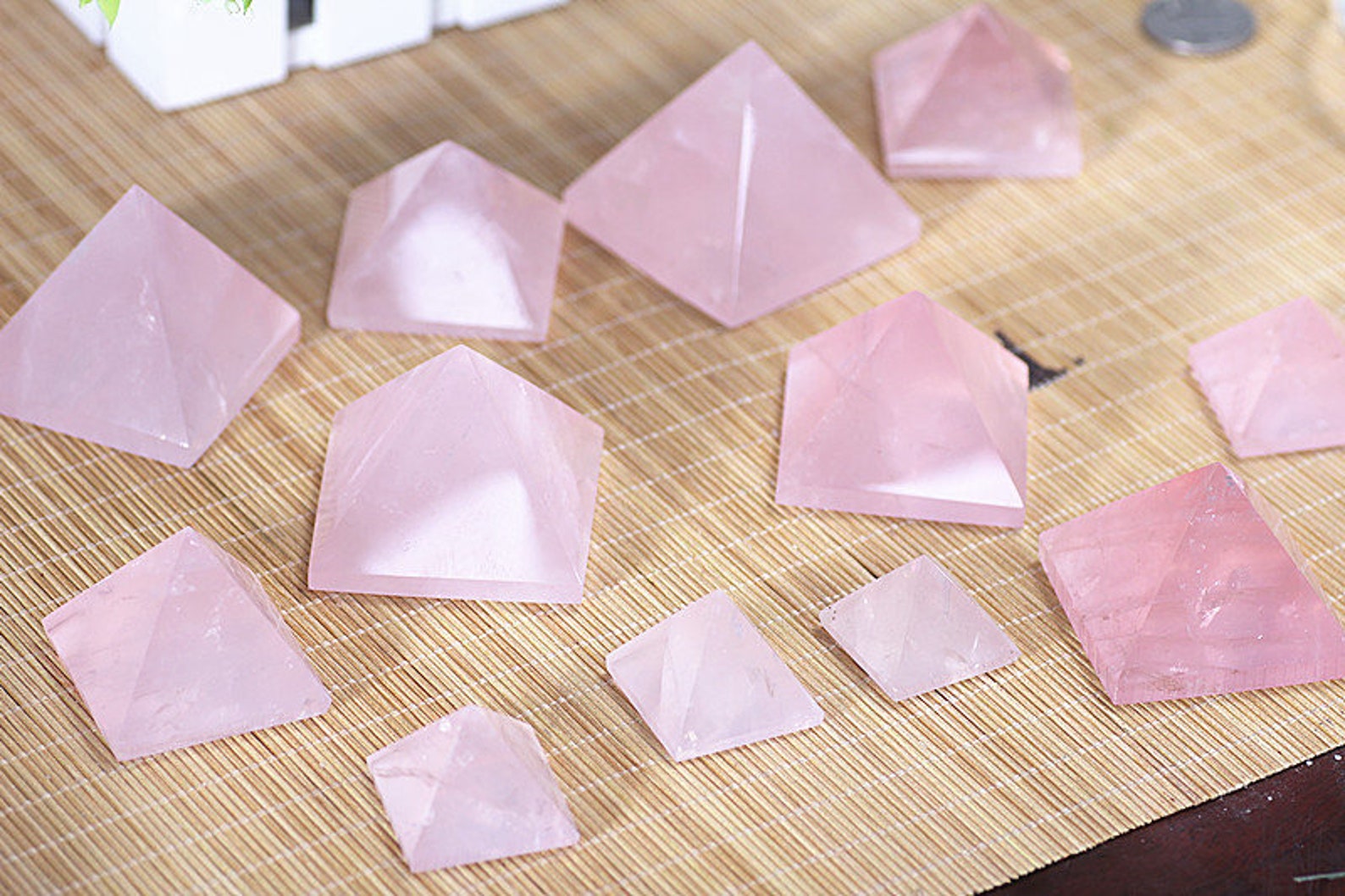 Rose Quartz Pyramid Crystal Pyramid in Many Sizes - Etsy