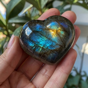 Large Puffy Labradorite Heart 40-50mm (1.5"-2") - Etsy