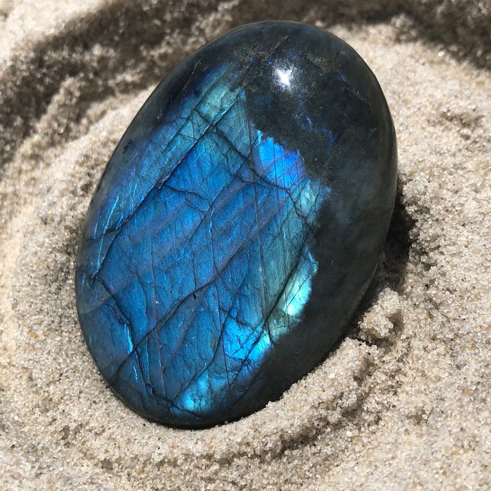 Labradorite Labradorite Stone Labradorite Palm Stone Large - Etsy
