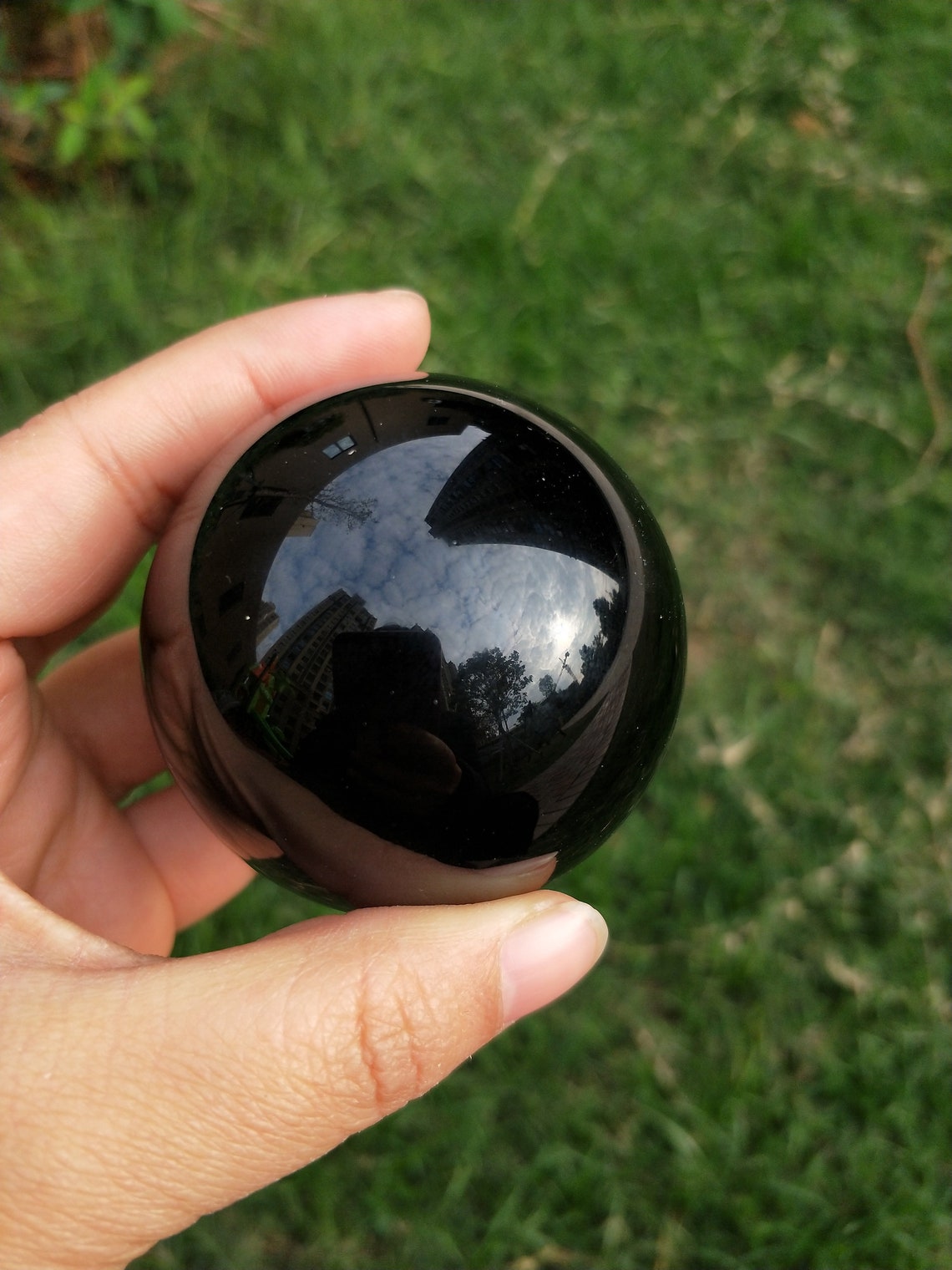 Black Obsidian Crystal Ball Sphere 60mm 2.36 - Etsy