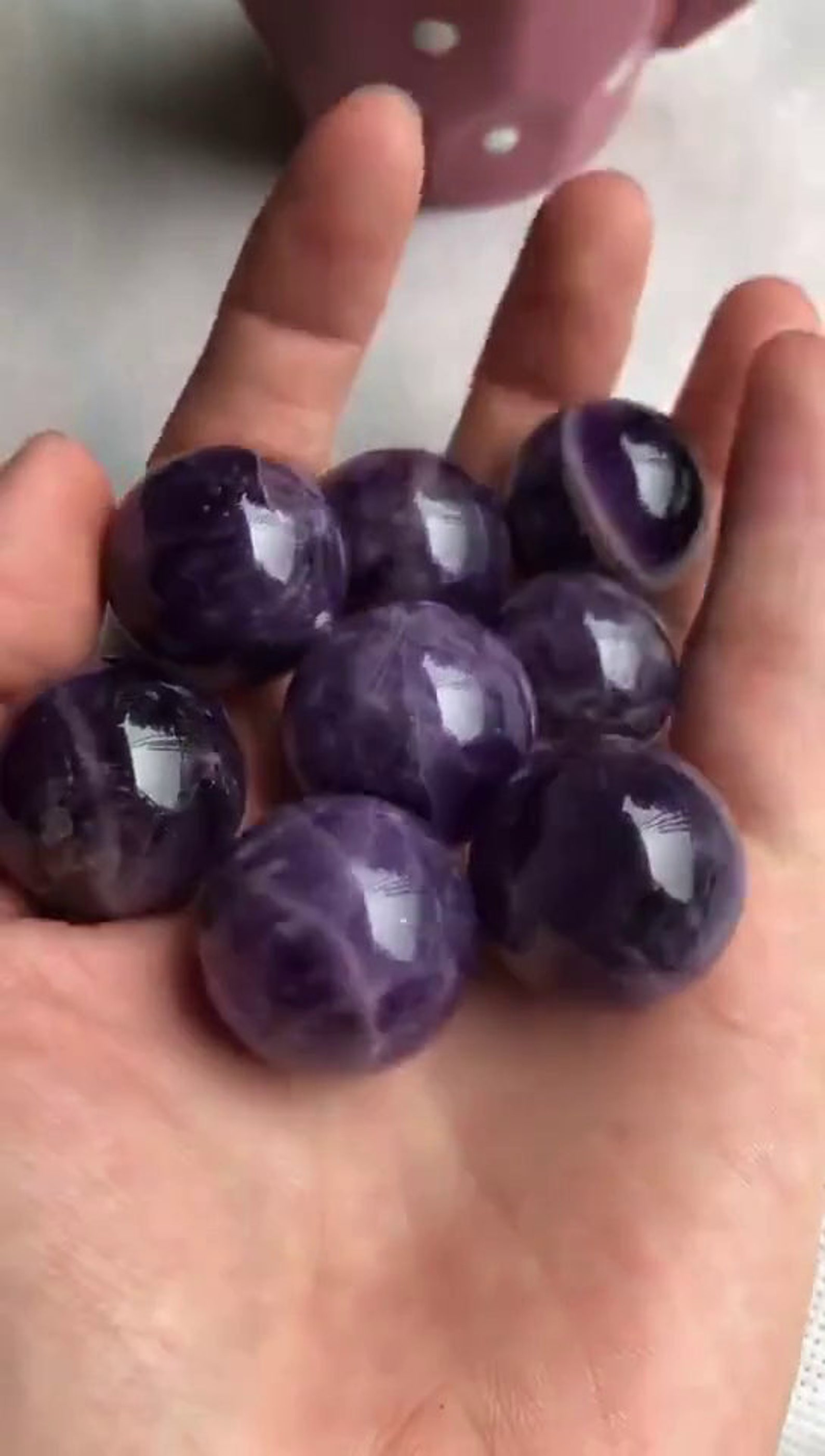 Amethyst Crystal Ball Sphere Set of 10 - Etsy