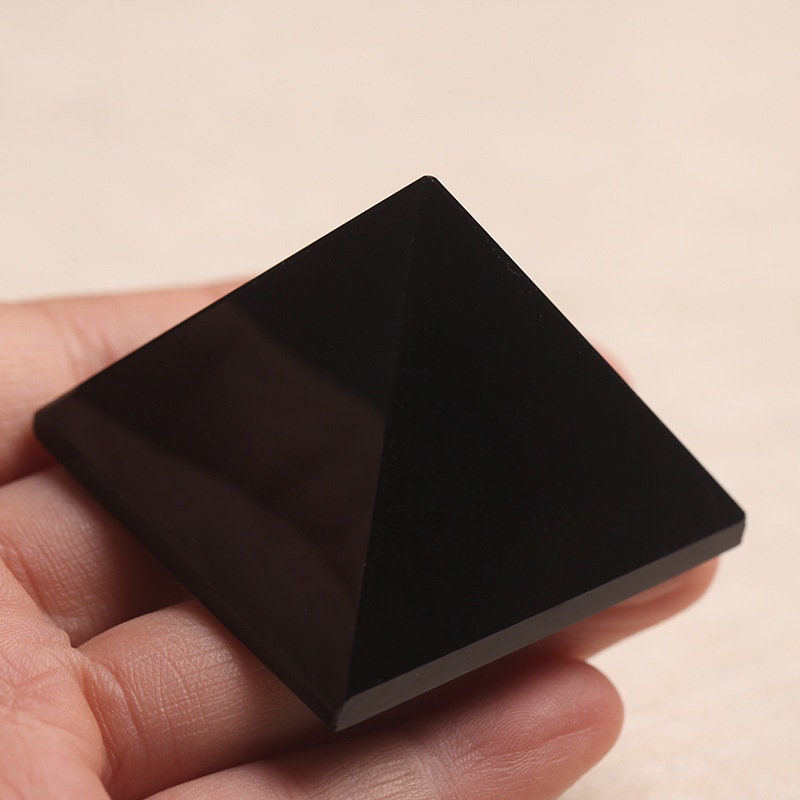 Large Black Obsidian Crystal Pyramid Also Available in Many - Etsy