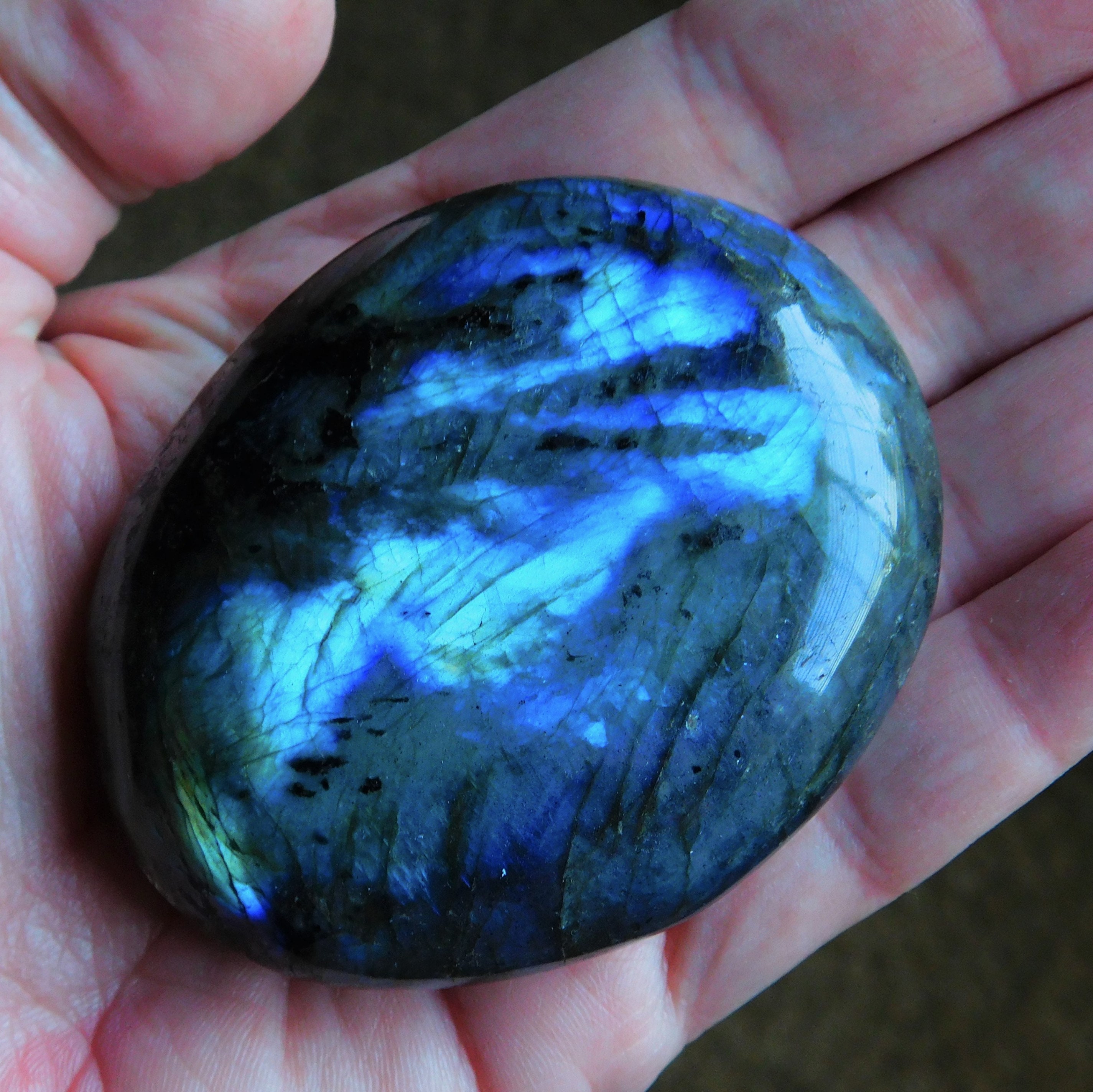 Labradorite Labradorite Stone Labradorite Palm Stone Large - Etsy