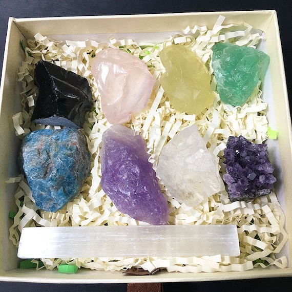 Beginners Crystal Kit 9 Pcs in Gift Box Healing Crystals and - Etsy