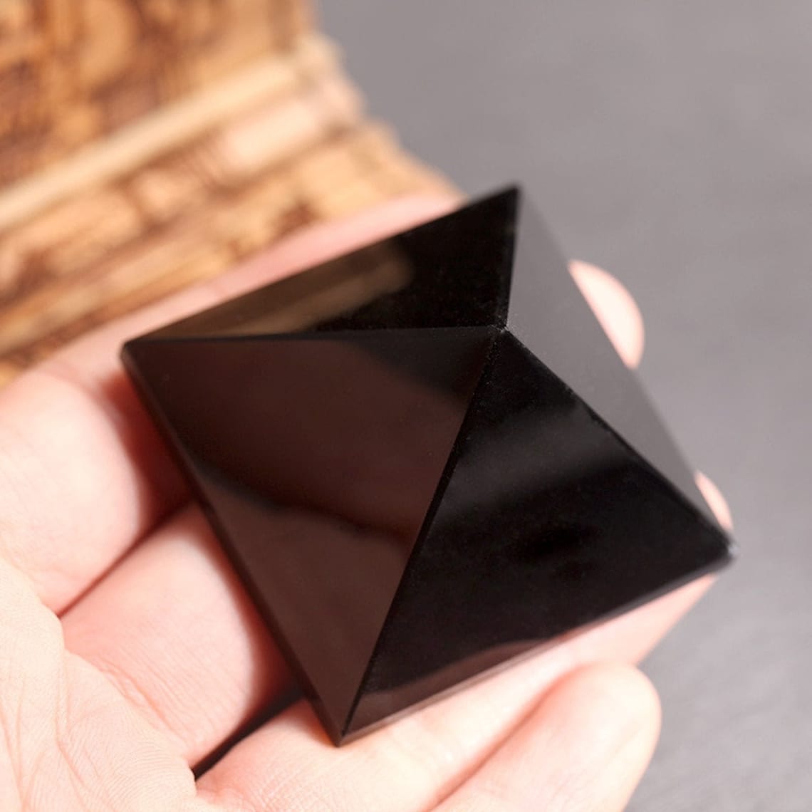 Large Black Obsidian Crystal Pyramid Also Available in Many - Etsy