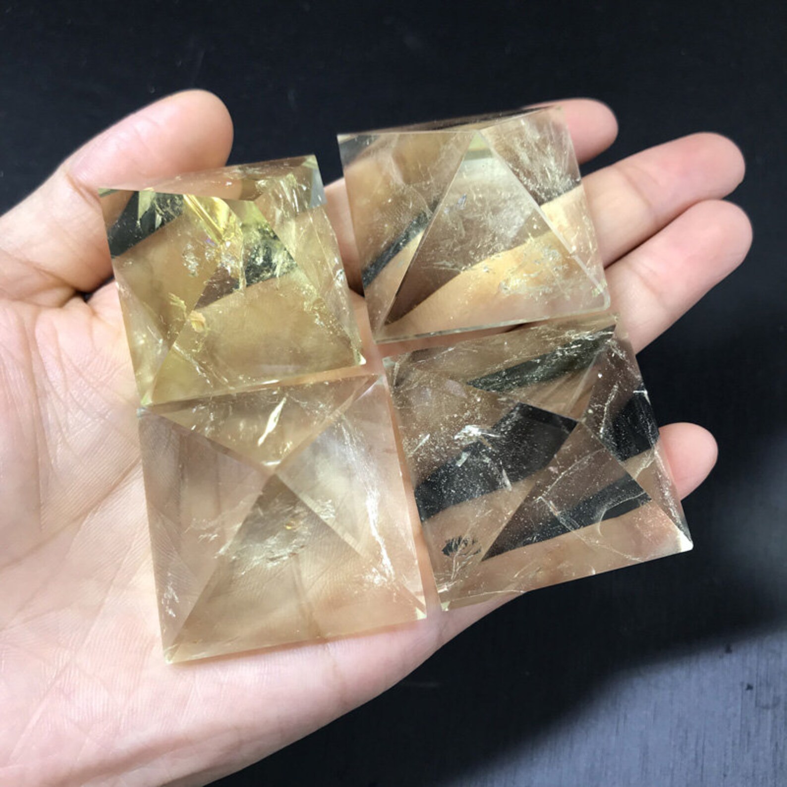 Citrine heat Treated Pyramid Crystal Pyramid 30mm 40mm - Etsy