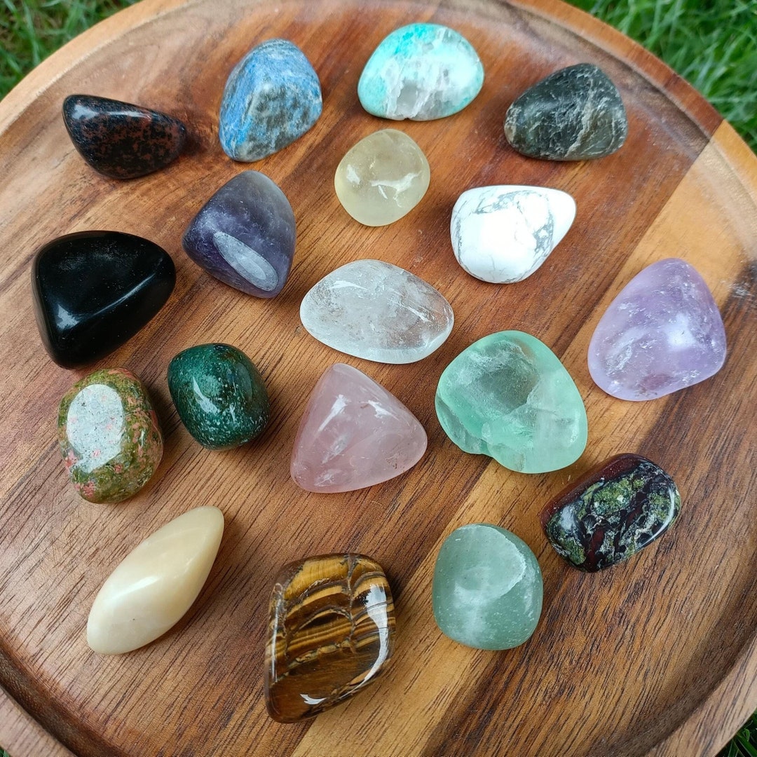 Beginners Crystal Kit 18 Pcs, Most Popular Tumbled Crystals (healing ...