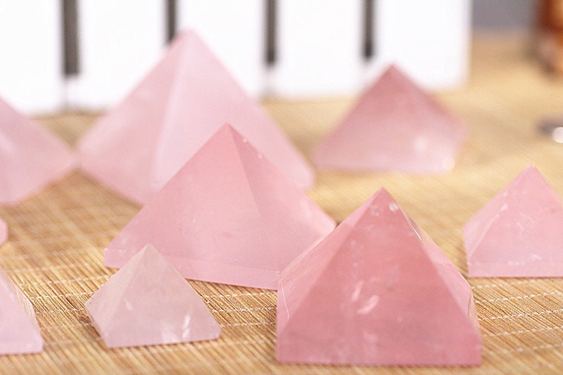 Rose Quartz Pyramid Crystal Pyramid in Many Sizes - Etsy