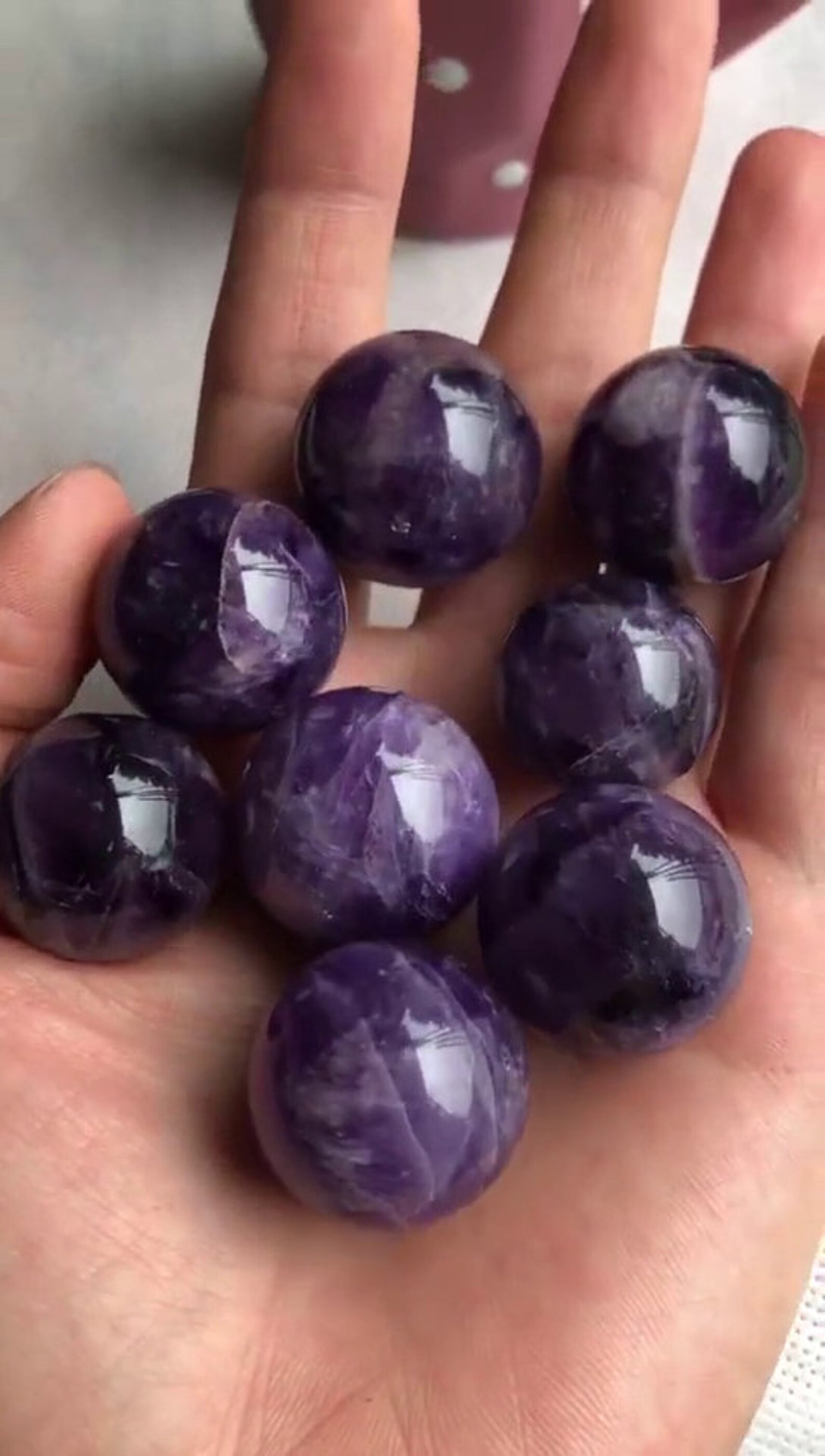 Amethyst Crystal Ball Sphere Set of 10 - Etsy